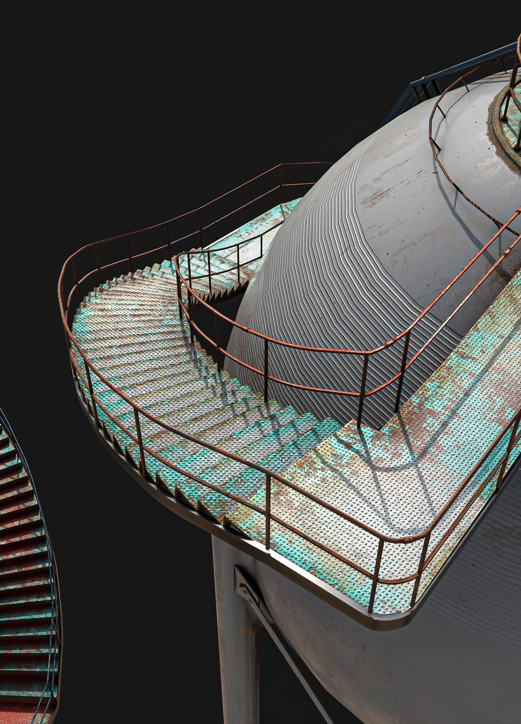 3D model Large Round Oil Silos VR / AR / low-poly | CGTrader