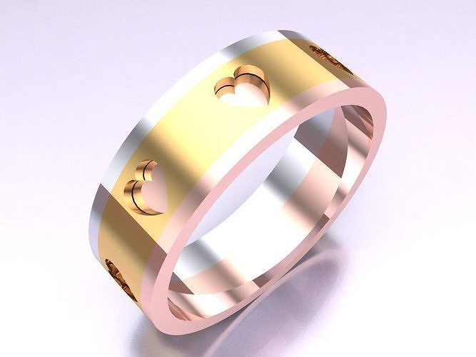 Heart Ring - Assembly Rings - Rotating Rings - N5176 3D model 3D ...