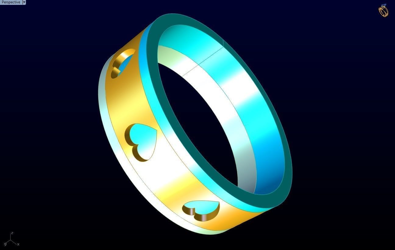 Heart Ring - Assembly Rings - Rotating Rings - N5176 3D model 3D printable | CGTrader