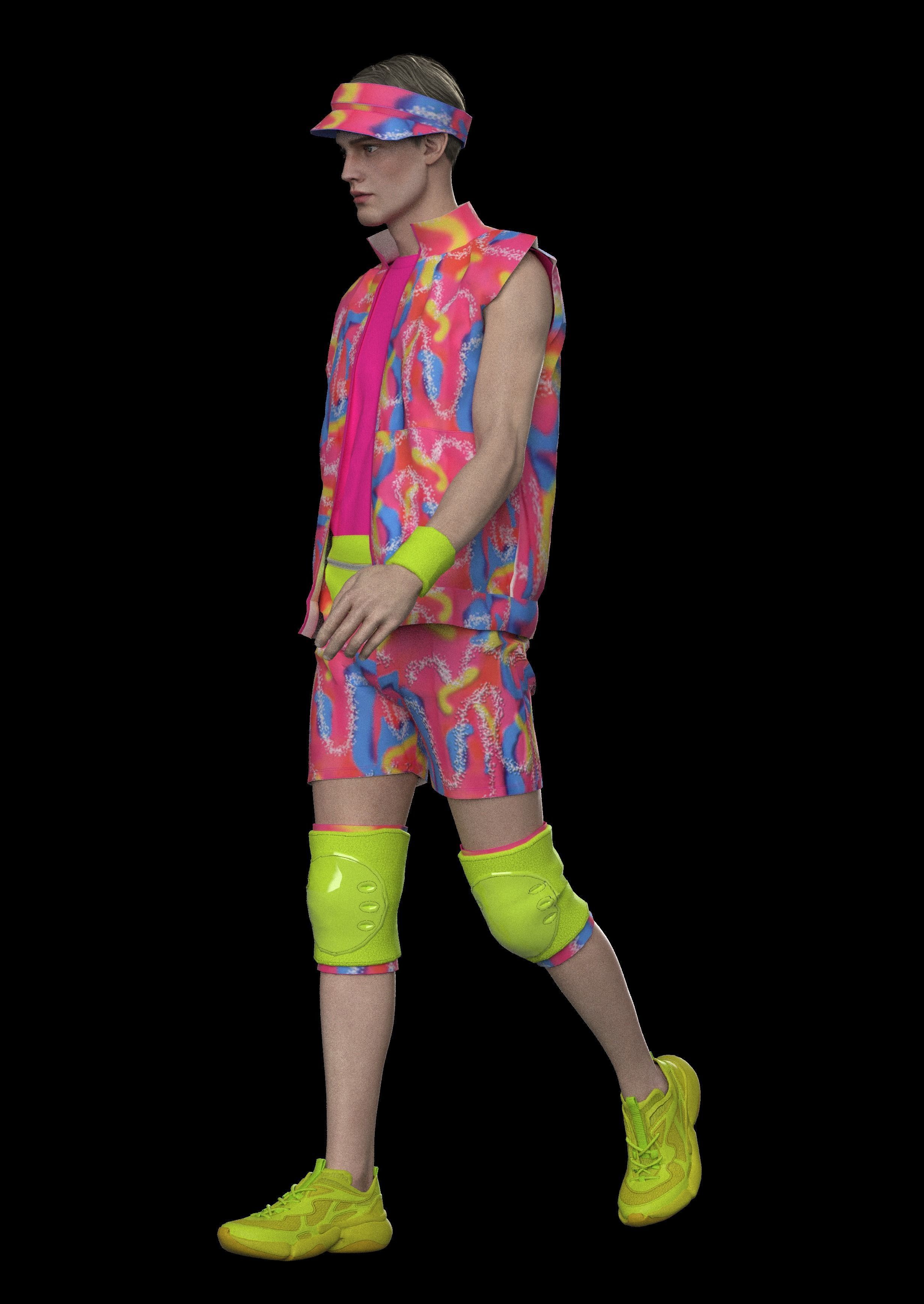 Barbie - Ken Skate Outfit Modeling in Clo3D - Marvelous Designer 3D ...