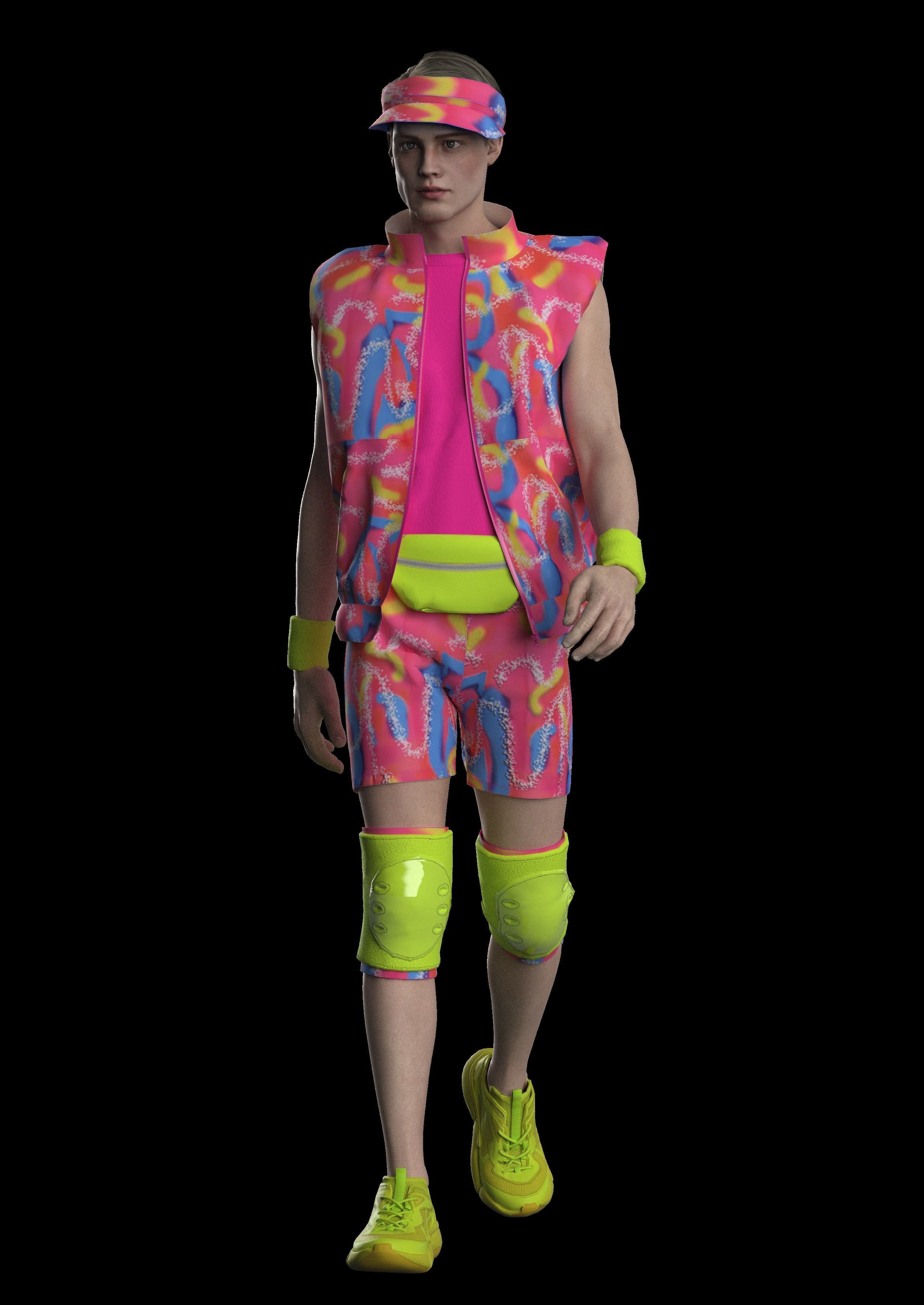 Barbie - Ken Skate Outfit Modeling in Clo3D - Marvelous Designer 3D ...