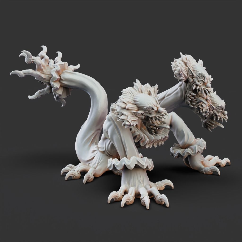 Clown Hydra - 3D Printable TTRPG - PRESUPPORTED - 32mm Scale 3D model ...
