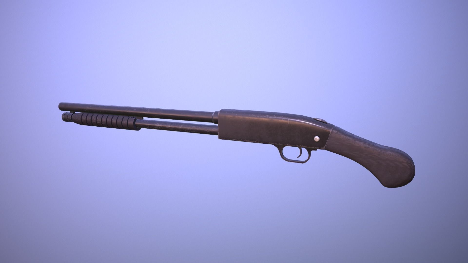 3D model Animated Sawed-off Mossberg Shotgun and Holster Game-Ready VR ...