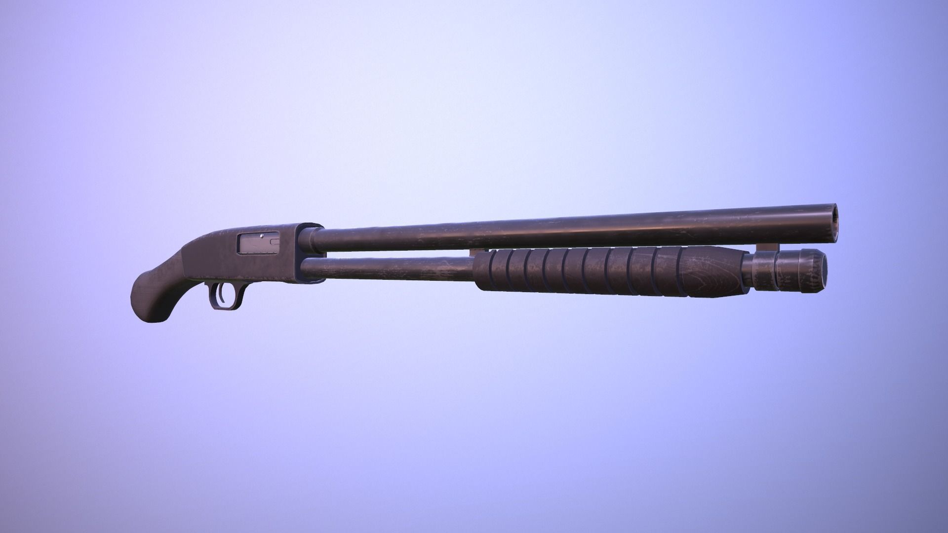 3D model Animated Sawed-off Mossberg Shotgun and Holster Game-Ready VR ...