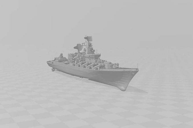 Fleet of the Russian Federation Slava-class cruiser 3D model 3D printable | CGTrader