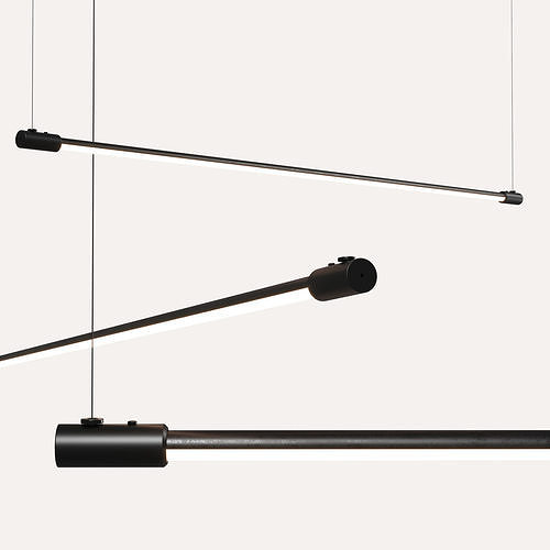 3D model Linear LED Pendant Lamp VR / AR / low-poly | CGTrader