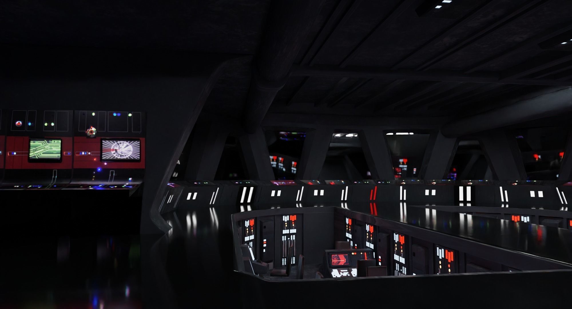 3D model Star Destroyer Bridge - Star Wars VR / AR / low-poly | CGTrader