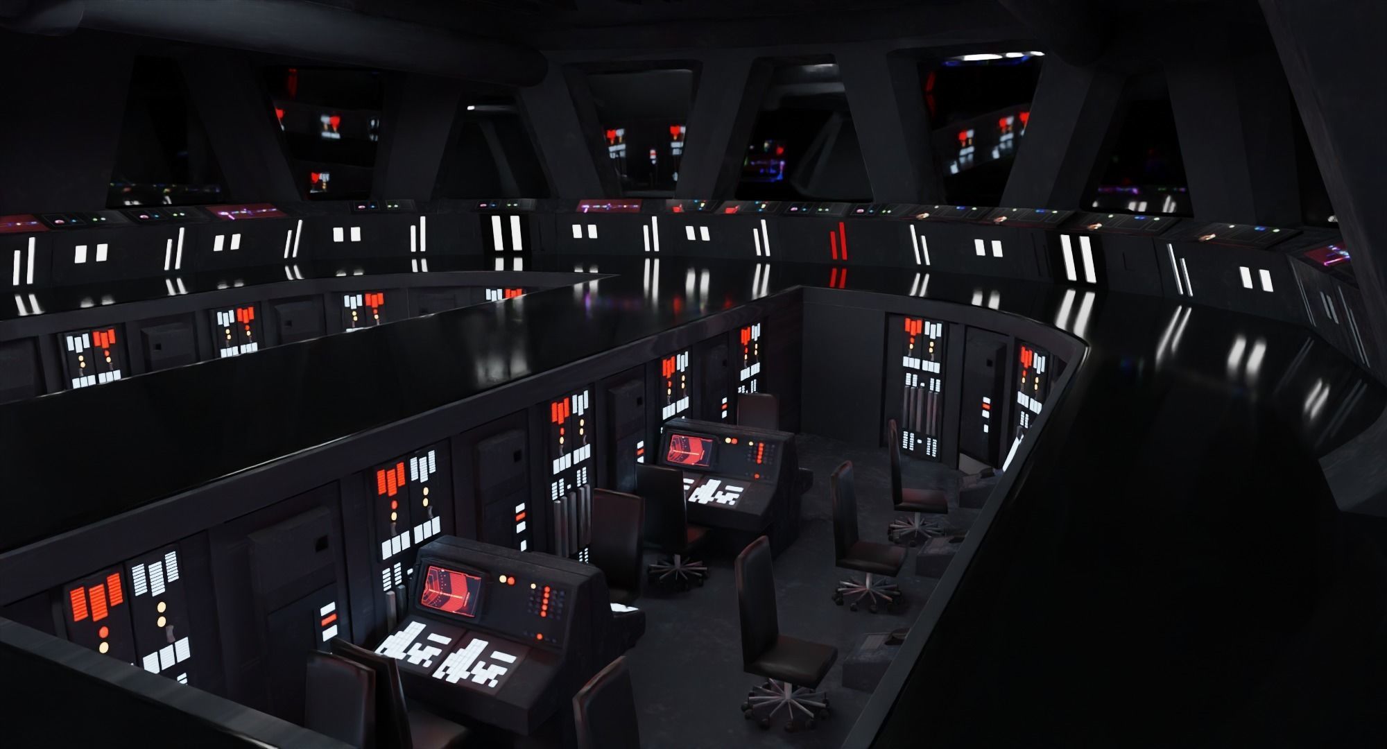 3D model Star Destroyer Bridge - Star Wars VR / AR / low-poly | CGTrader