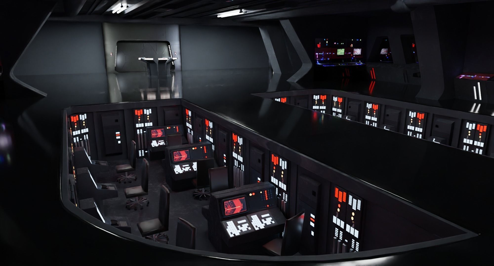 3D model Star Destroyer Bridge - Star Wars VR / AR / low-poly | CGTrader