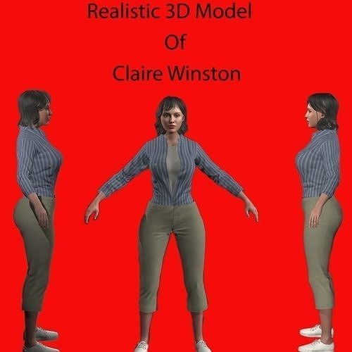 3D model Realistic Female Claire Winston VR / AR / low-poly | CGTrader