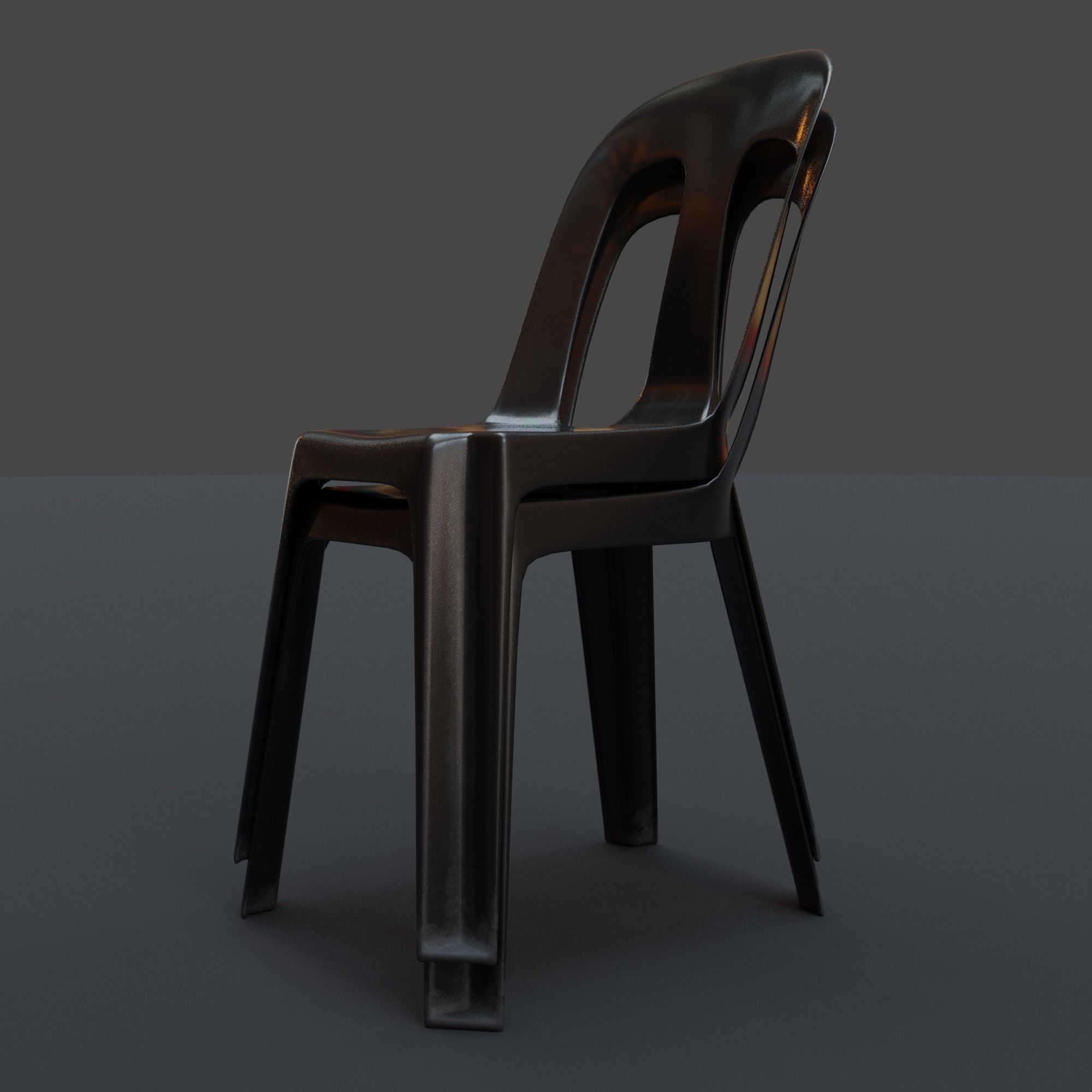 3D model Stackable Plastic Chair VR / AR / low-poly | CGTrader