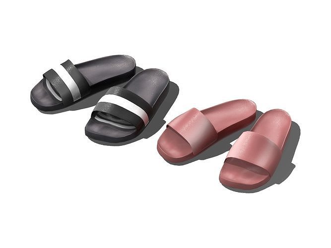 3D model Slider Slippers VR / AR / low-poly | CGTrader