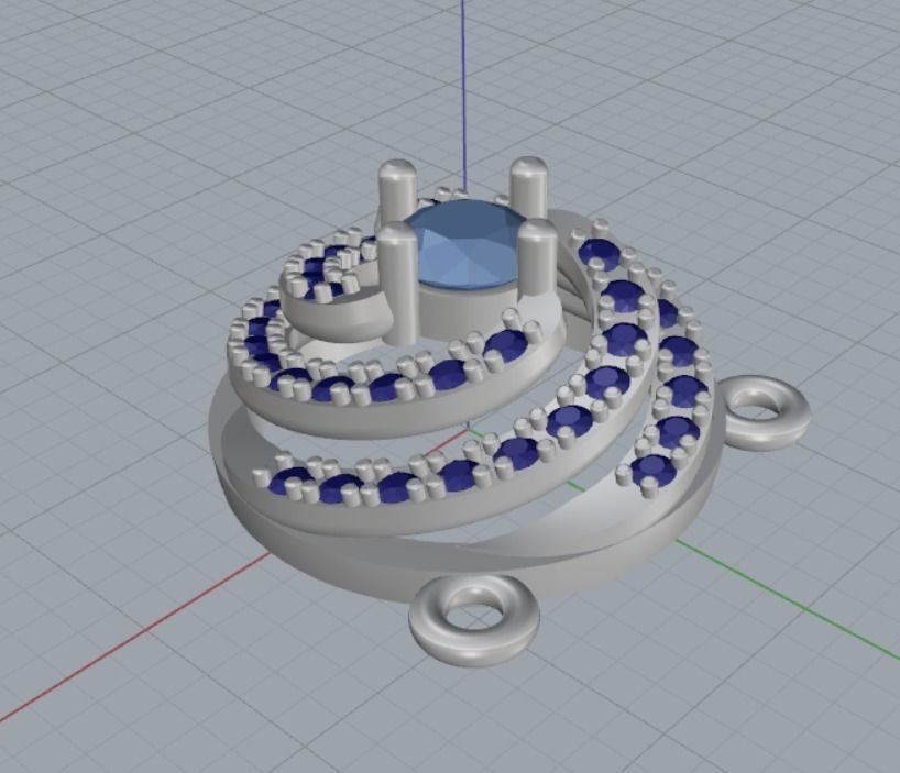 pendant spiral 3D model 3D printable | CGTrader