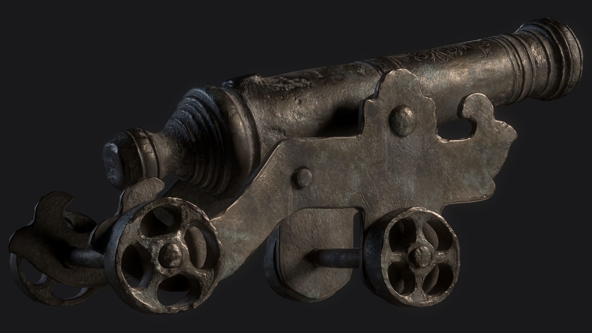3D model Medieval Artillery Gun VR / AR / low-poly | CGTrader