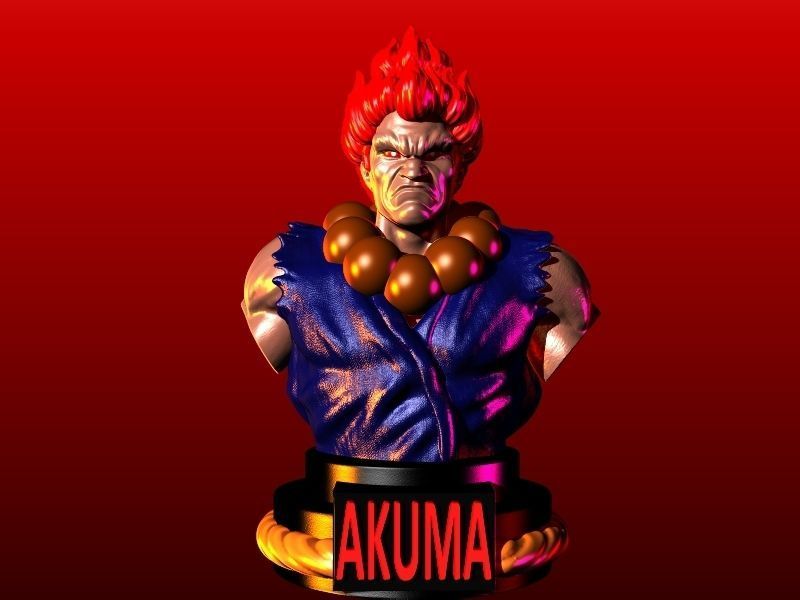 AKUMA STREET FIGHTER CAPCOM VIDEOGAME 3D model 3D printable | CGTrader