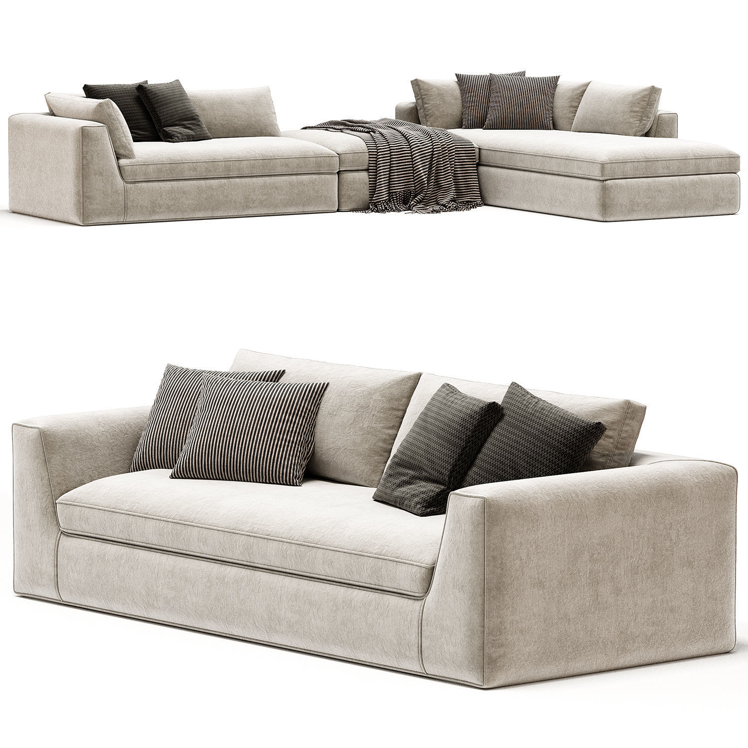 Meridiani LOUIS Sofa 3D model | CGTrader