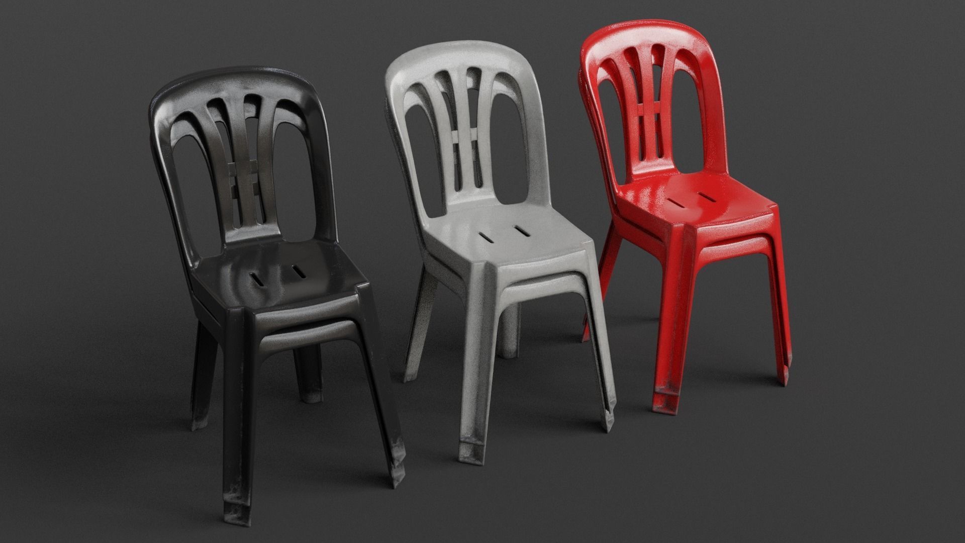 3D model Stackable Plastic Chair VR / AR / low-poly | CGTrader