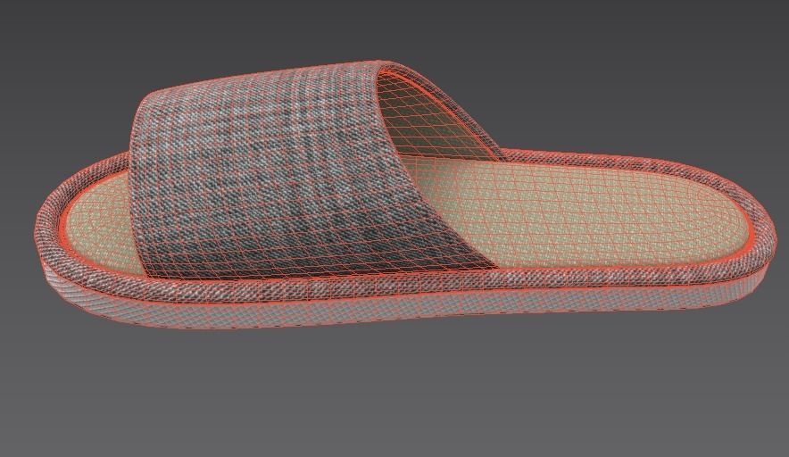 3D model Linen Slippers Slides 3D modeling VR / AR / low-poly | CGTrader