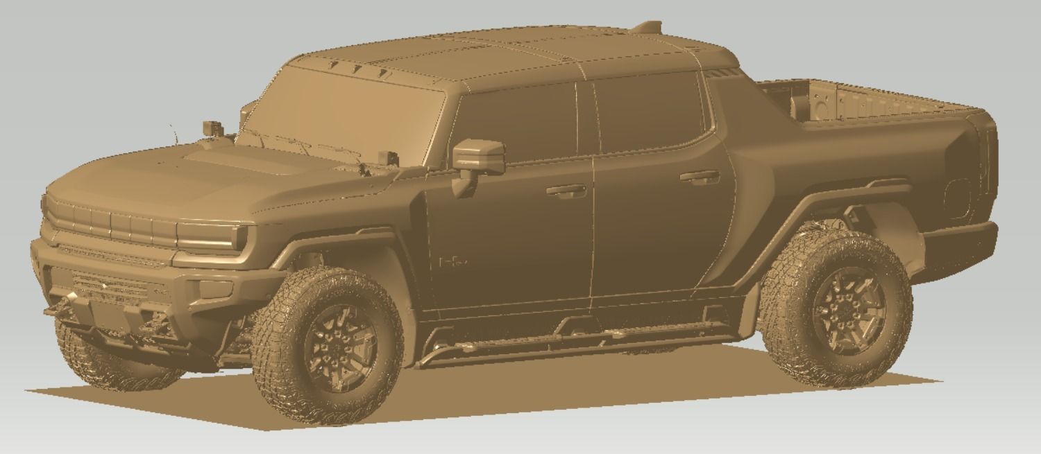 Hummer EV pick-up 2022 Vehicle 3d scan model 3D model 3D model 3D model ...