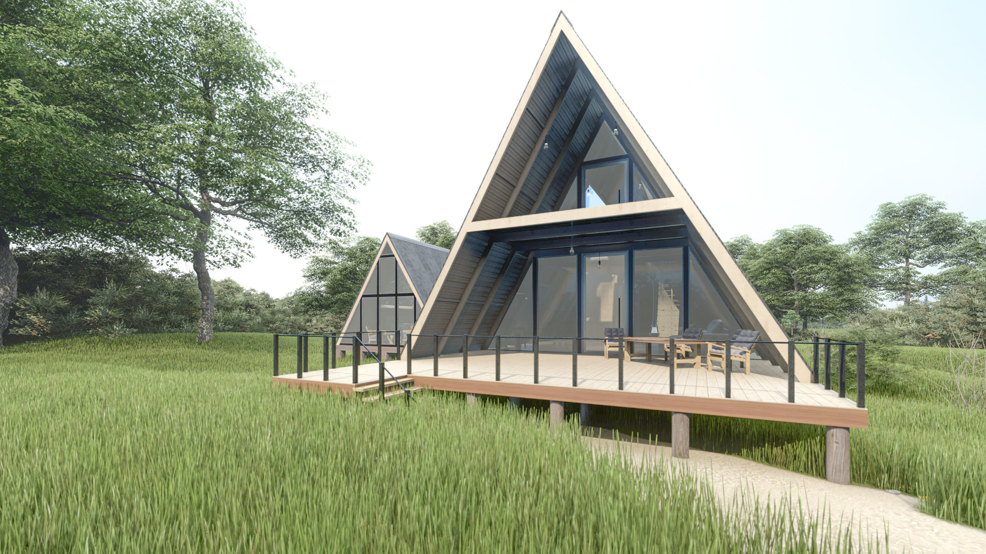Double A - Frame House 3D model | CGTrader