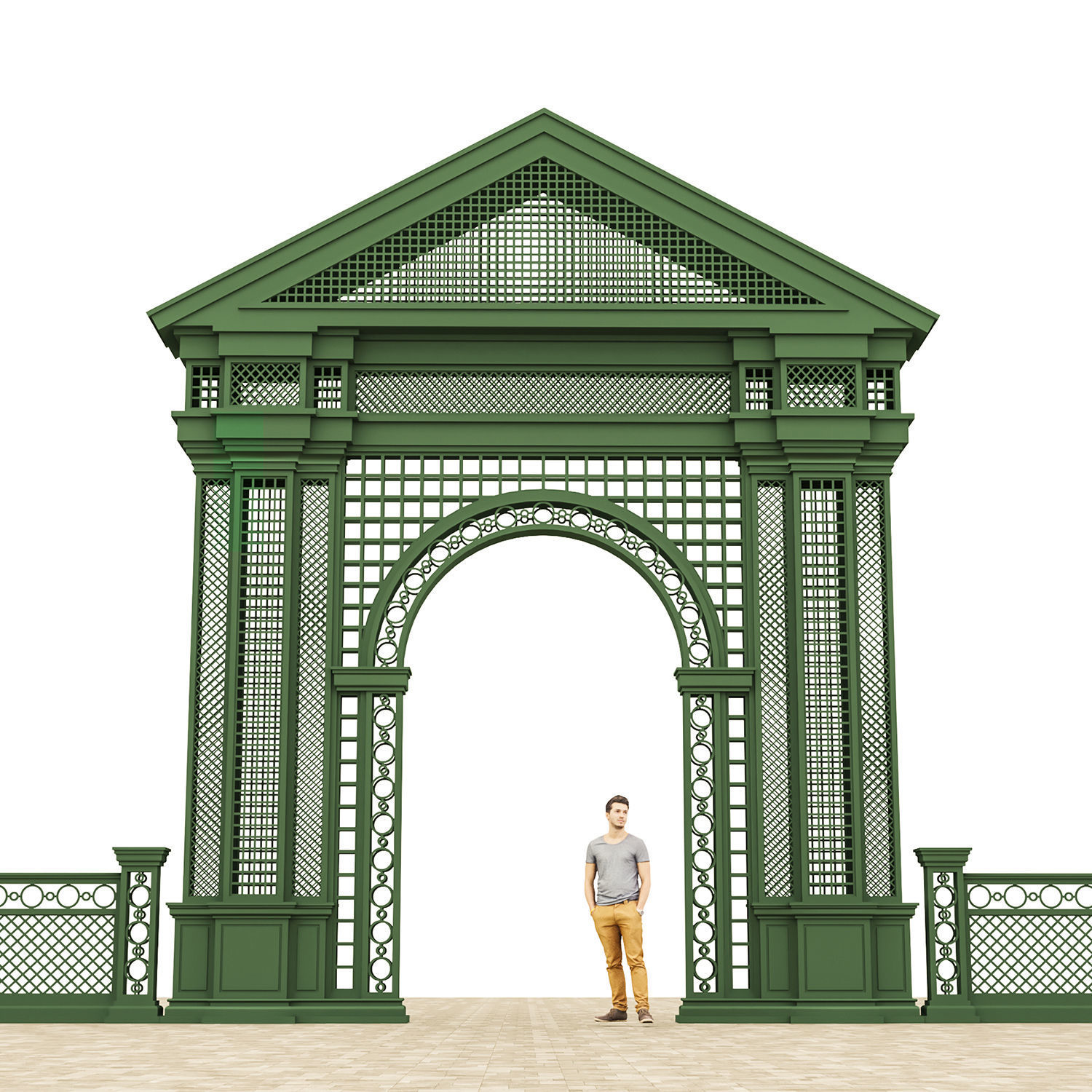 3D model Entrance arch for parks and alleys VR / AR / low-poly | CGTrader