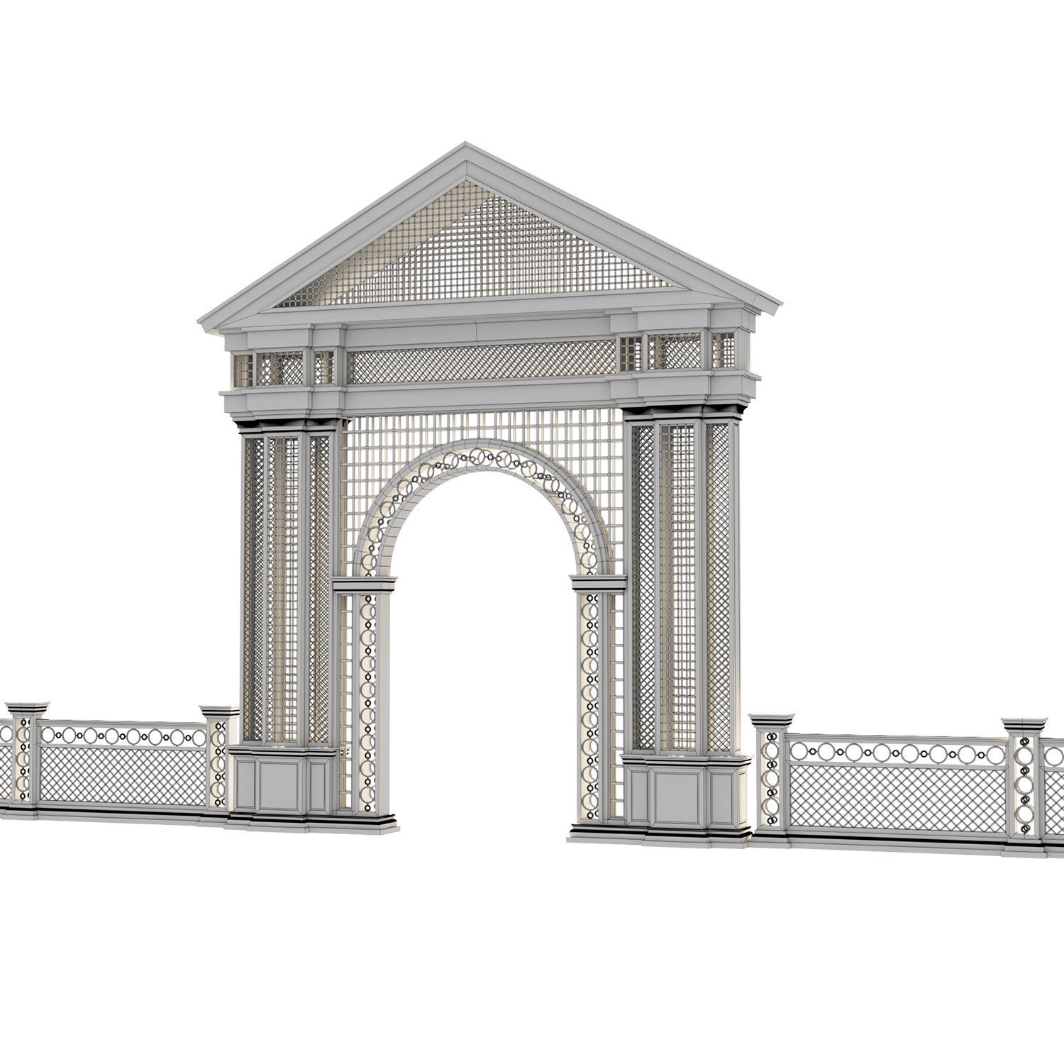3D model Entrance arch for parks and alleys VR / AR / low-poly | CGTrader
