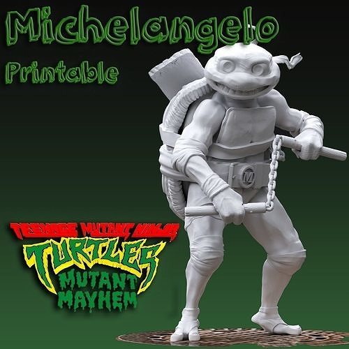 Michelangelo fan art from TMNT Mutant Mayhem Movie 3D model 3D ...