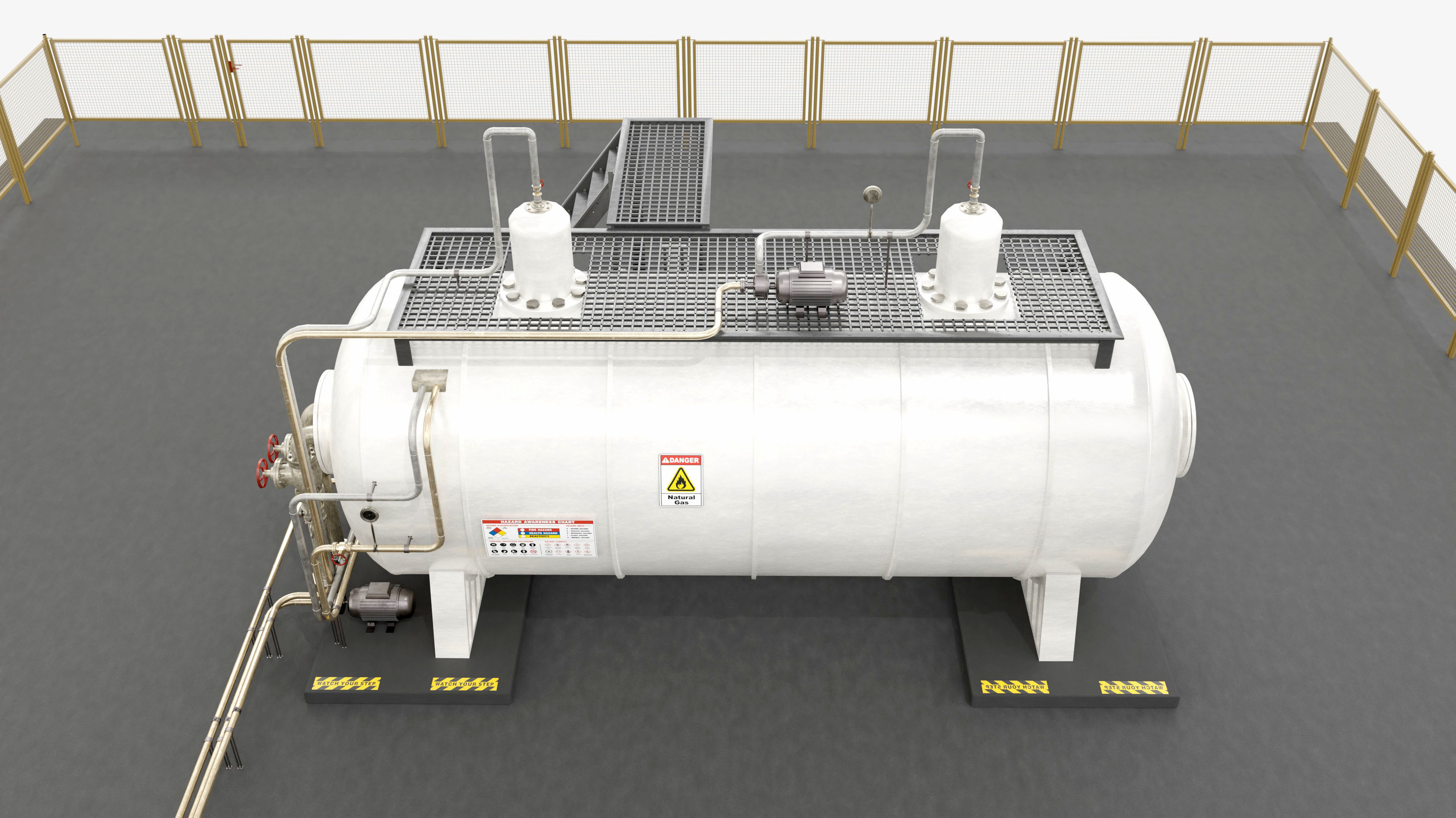 Steam Boiler Refinery Industrial 3D model | CGTrader