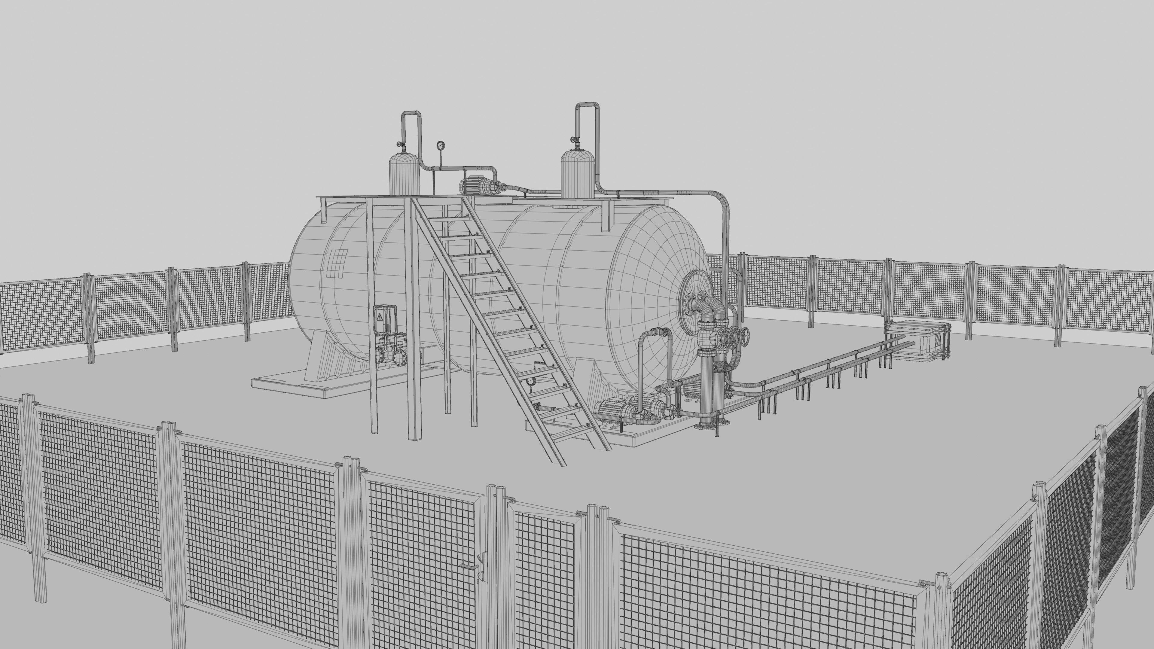 Steam Boiler Refinery Industrial 3D model | CGTrader