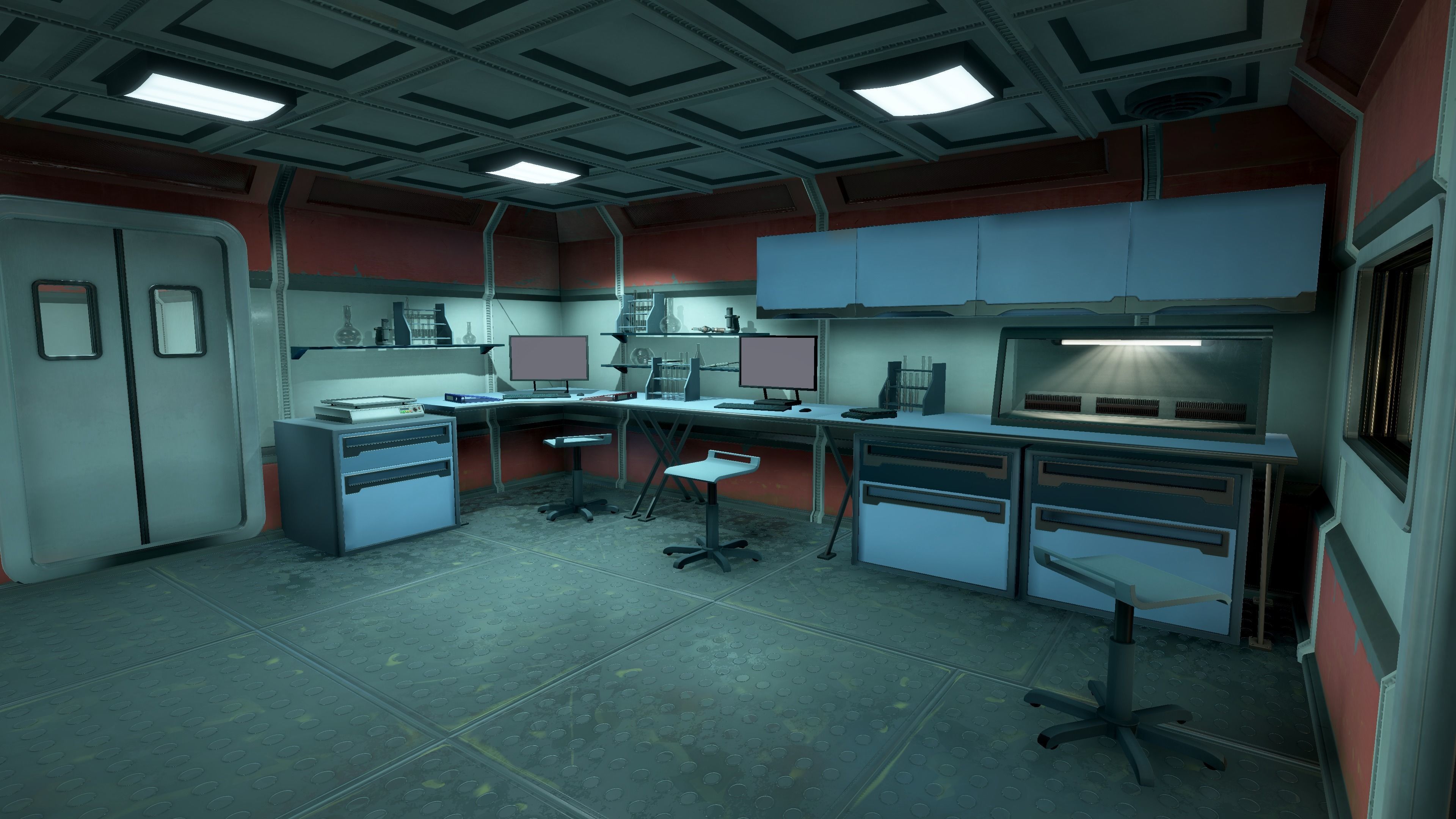 3D model Modern Sci-Fi Modular Laboratory VR / AR / low-poly | CGTrader