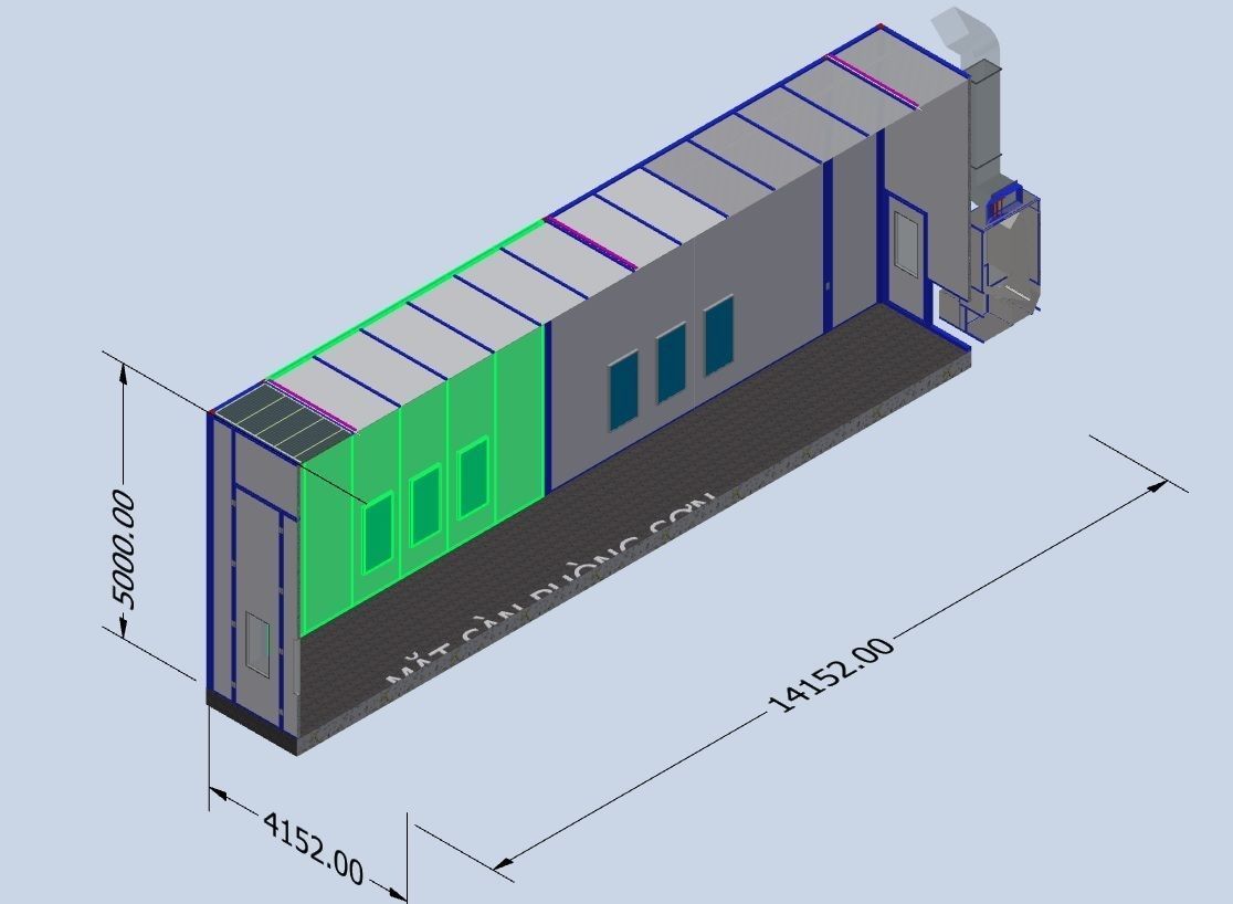 Paint booth 3D model | CGTrader