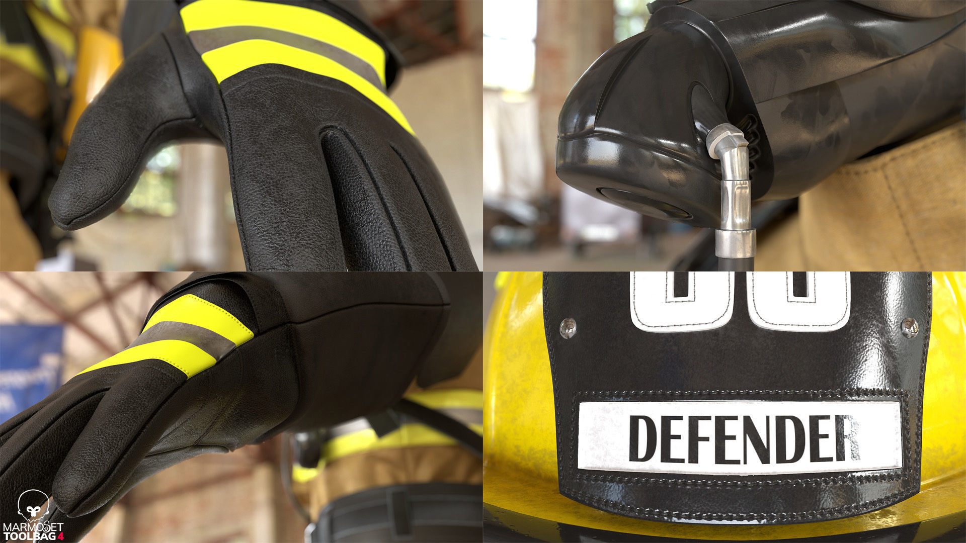 3D model Realistic 3D model of Man Firefighter - Modular - Rigged VR ...