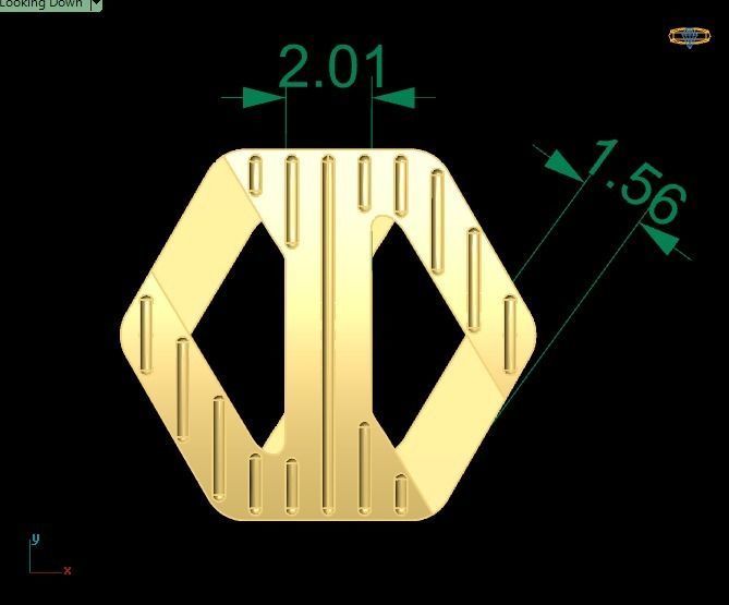 cuban octagon chain 3D model 3D printable | CGTrader