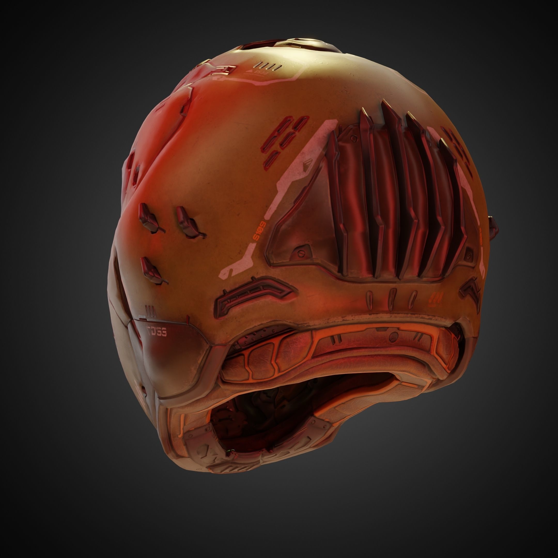 Doom Guy Helmet for Cosplay 3D model 3D printable | CGTrader