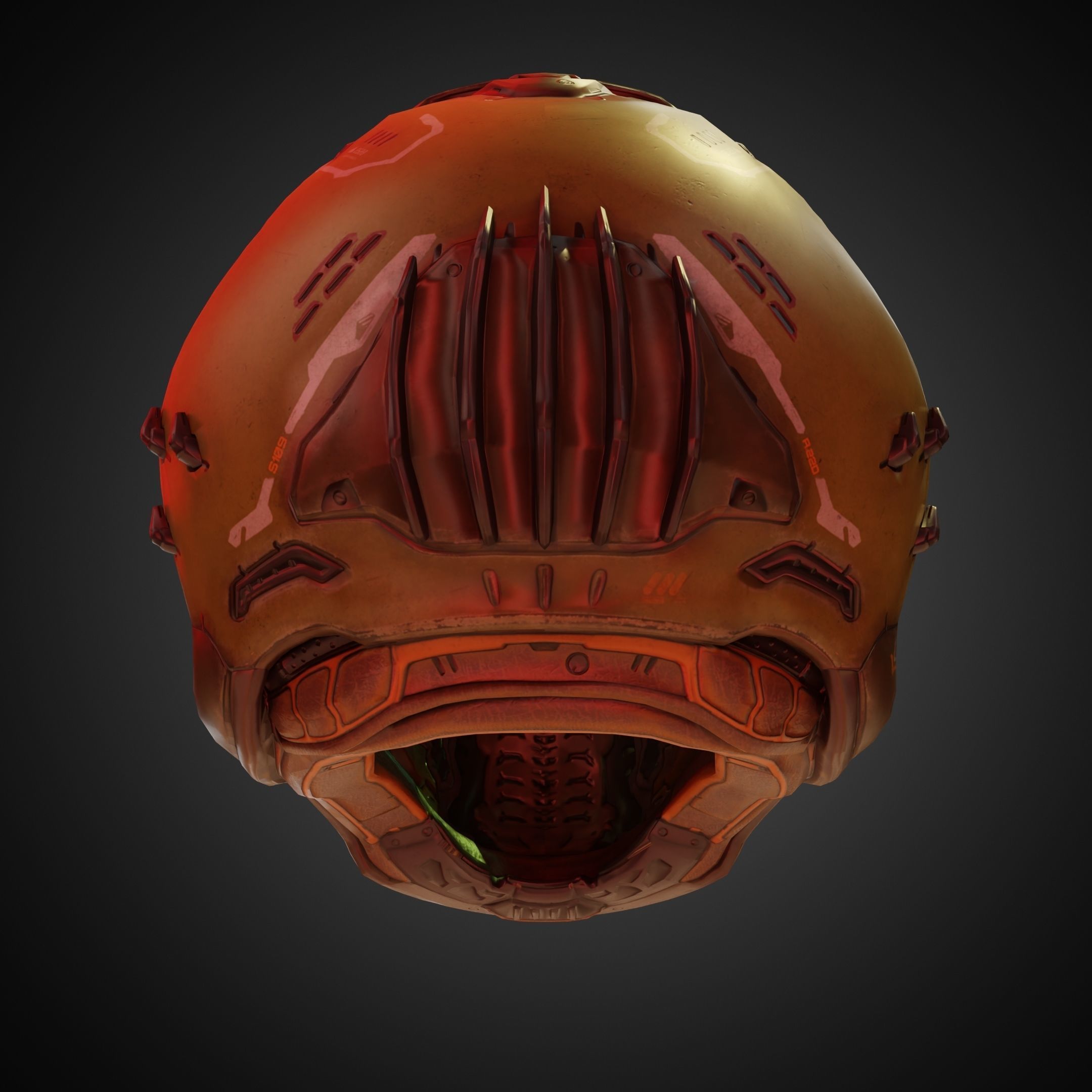 Doom Guy Helmet for Cosplay 3D model 3D printable | CGTrader