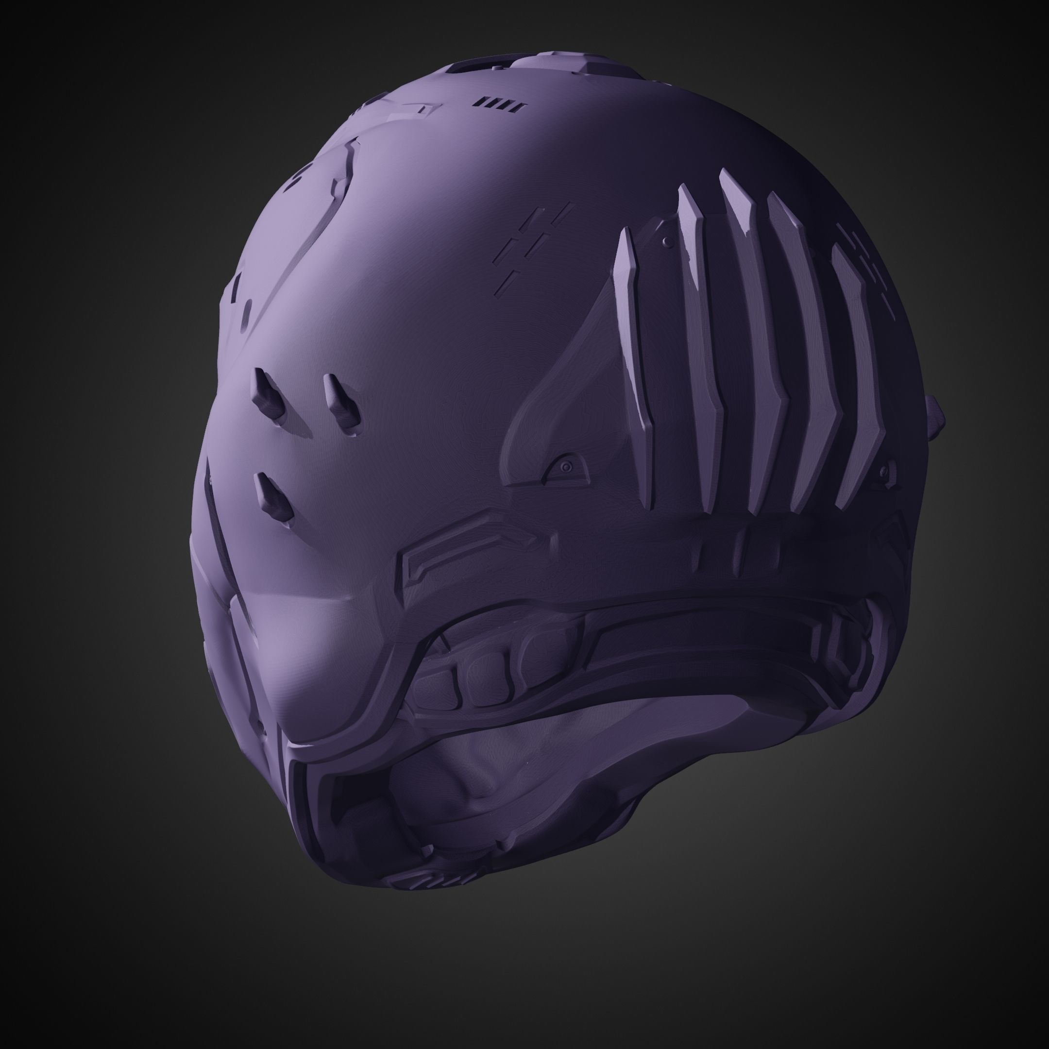 Doom Guy Helmet for Cosplay 3D model 3D printable | CGTrader