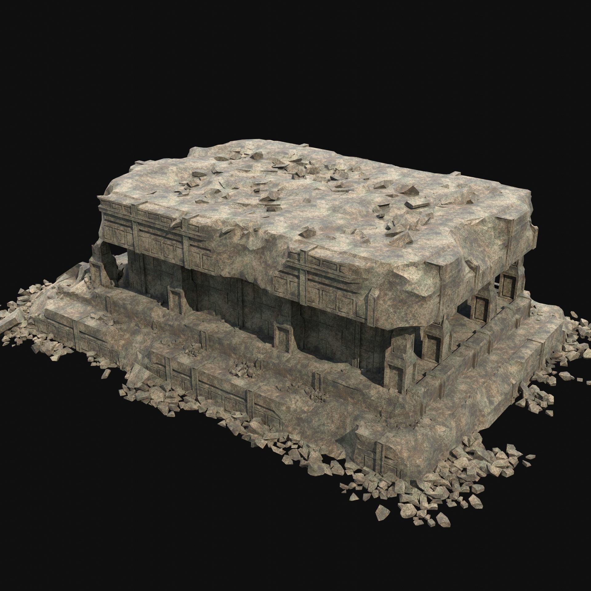 3D model ANCIENT TEMPLE RUINS AZTEC MAYAN INCA PLATFORM RUIN COLLECTION ...