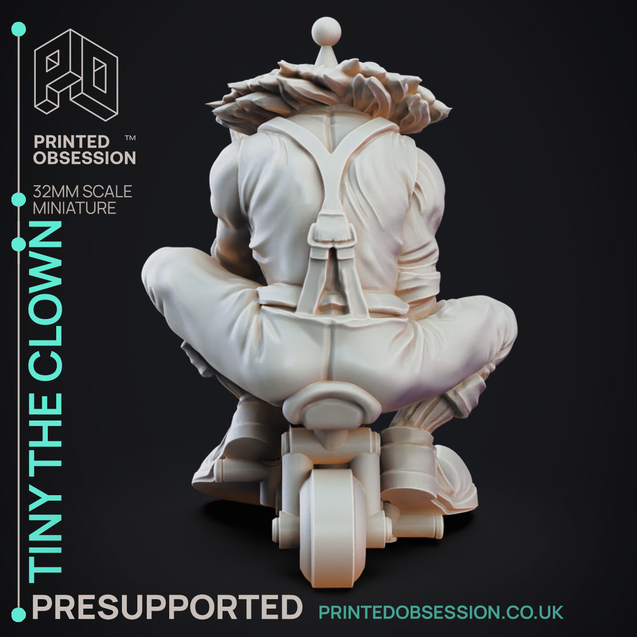 Tiny the Clown - 3D Printable TTRPG - PRESUPPORTED - 32mm Scale 3D ...