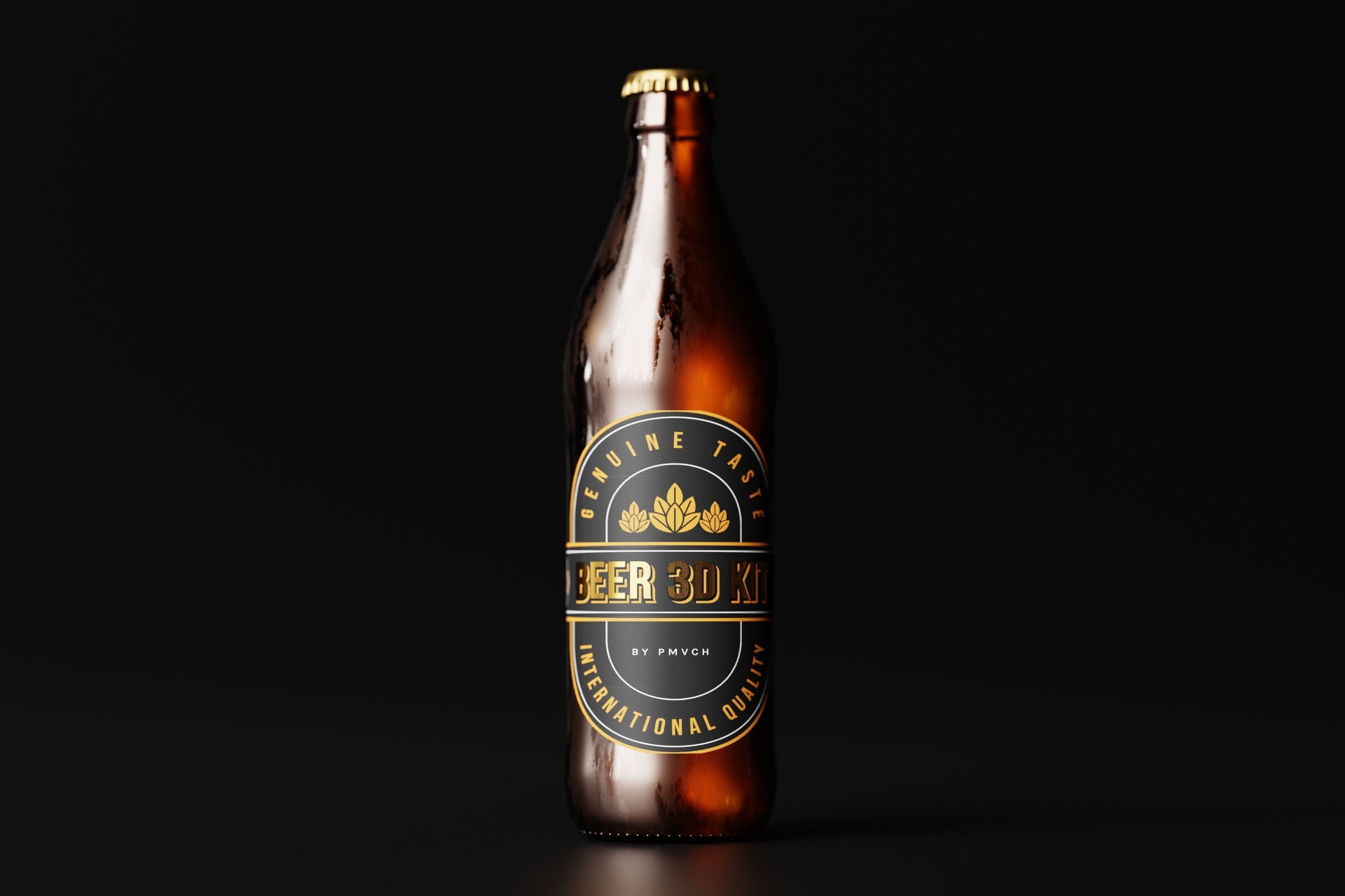 3D model Euro Beer Bottle VR / AR / low-poly | CGTrader