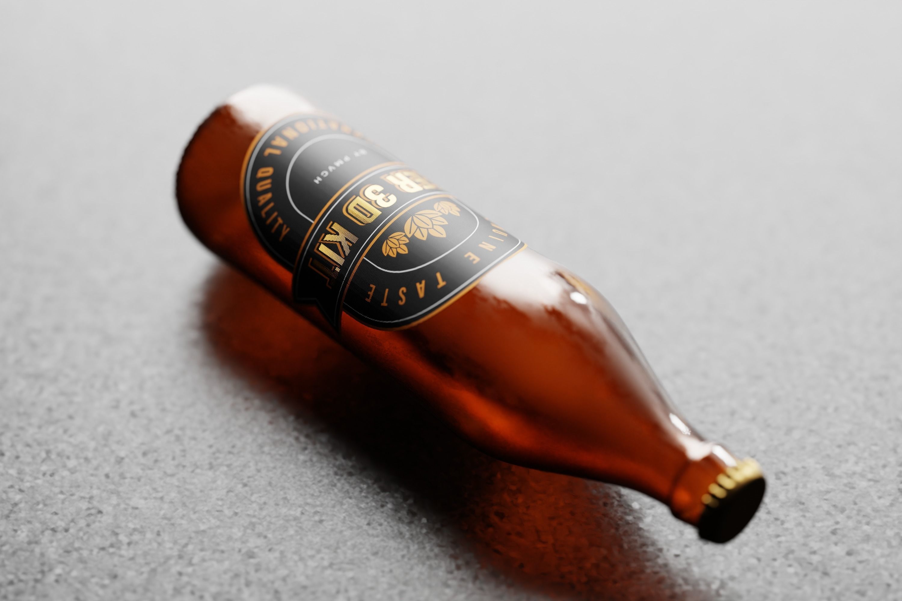 3D model Euro Beer Bottle VR / AR / low-poly | CGTrader