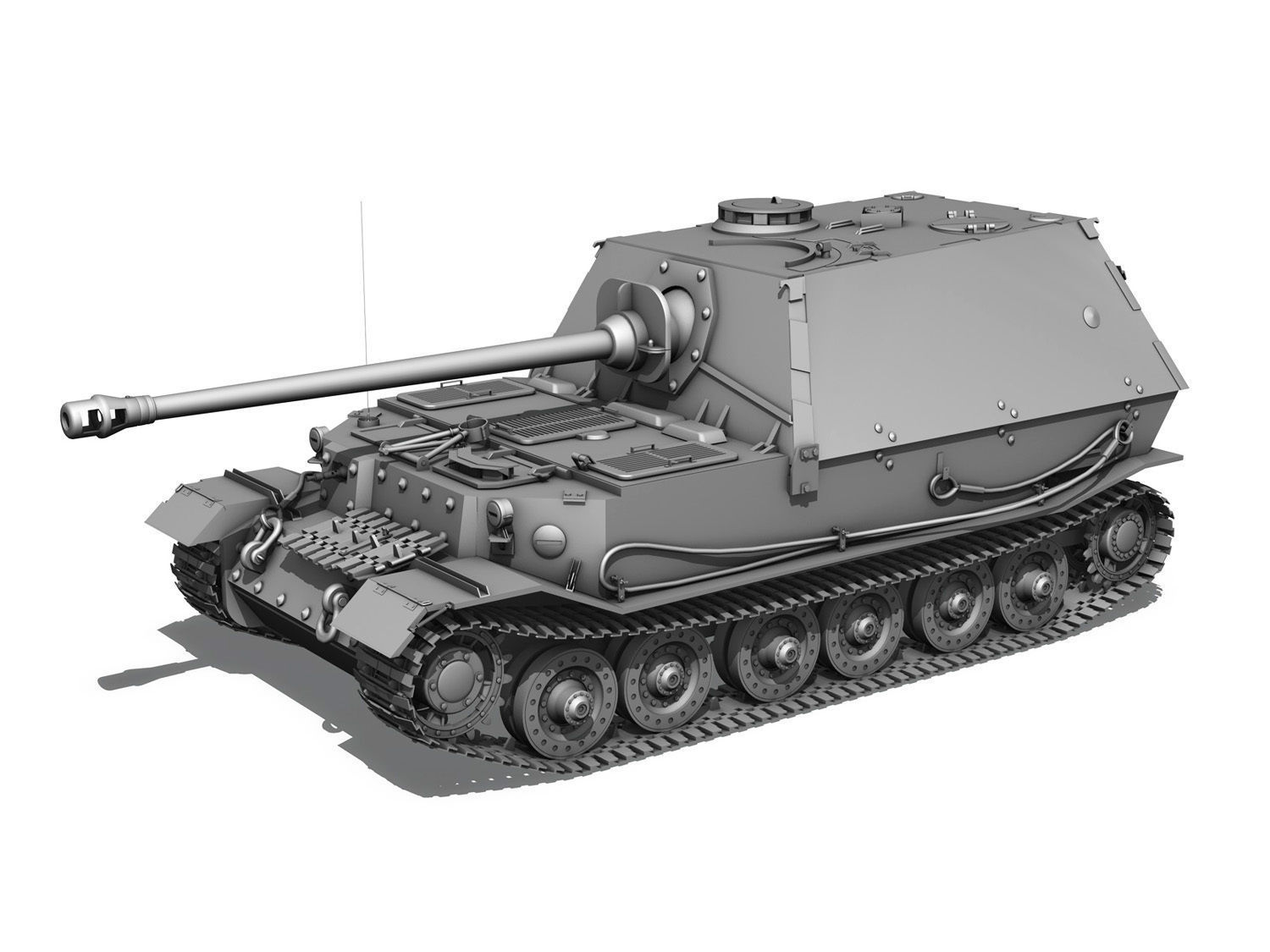Elefant Tank destroyer - Tiger P - 332 3D model | CGTrader