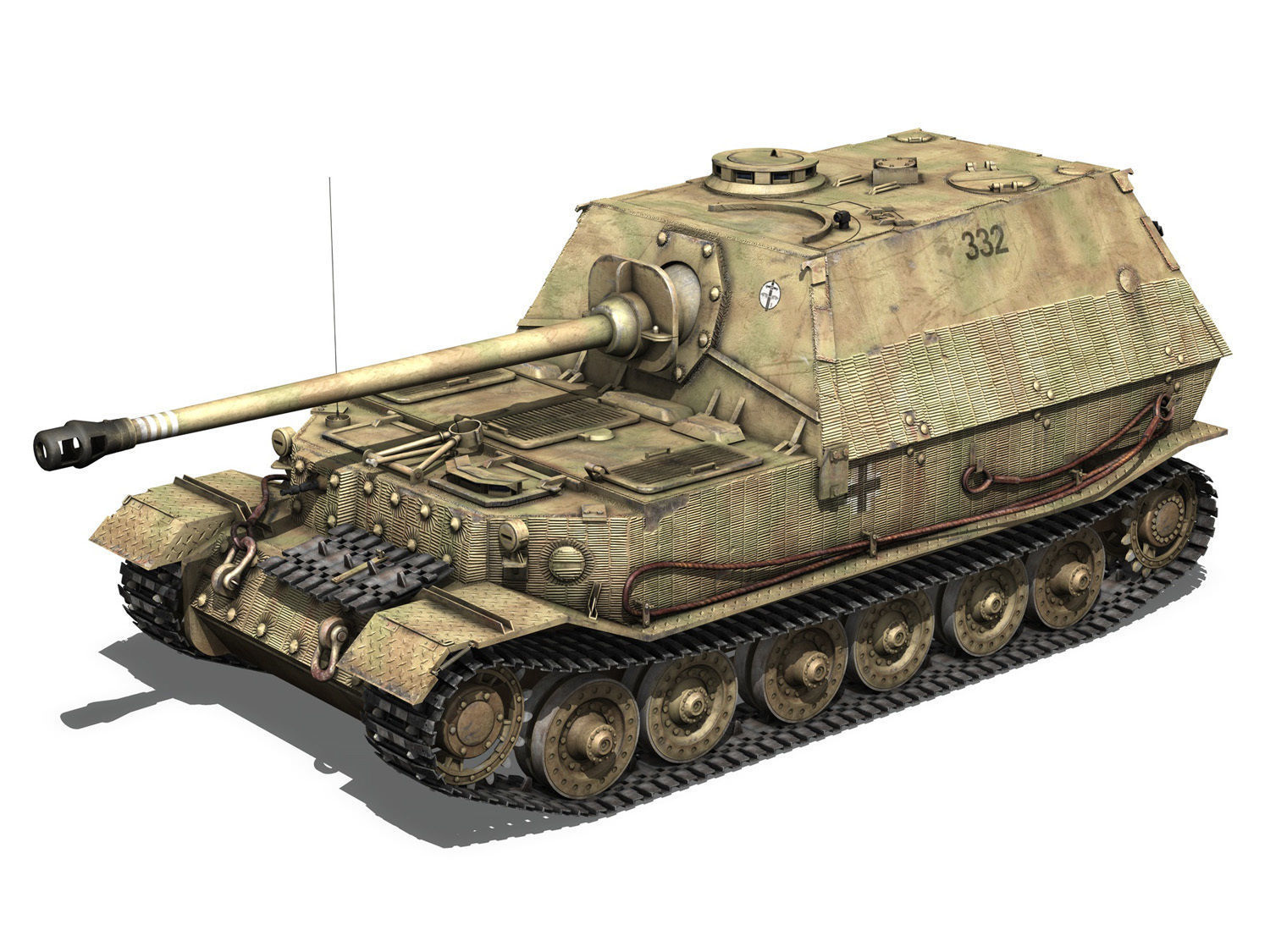 Elefant Tank destroyer - Tiger P - 332 3D model | CGTrader