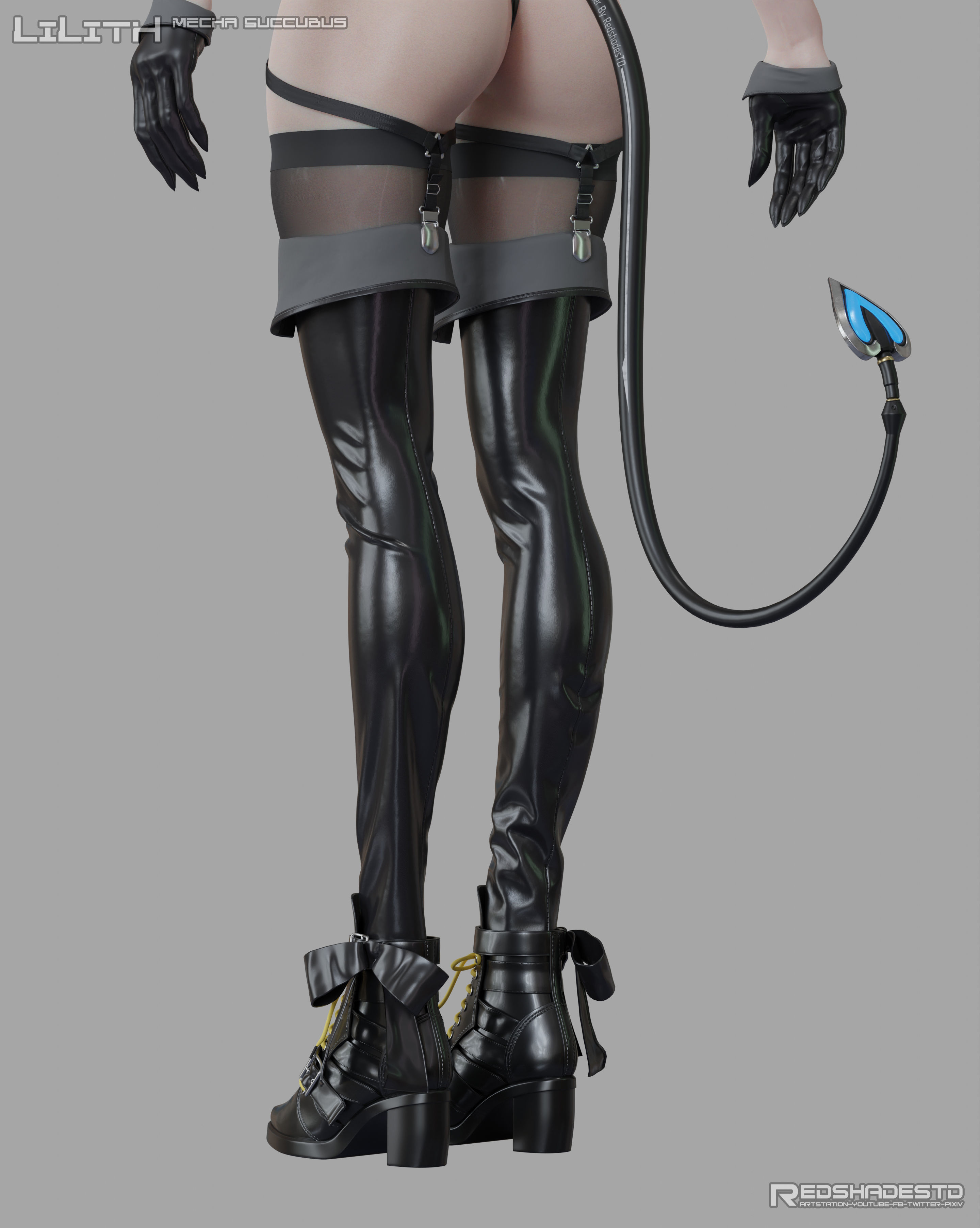 Lilith - Mecha Succubus Human Form Project Files 3D model rigged | CGTrader