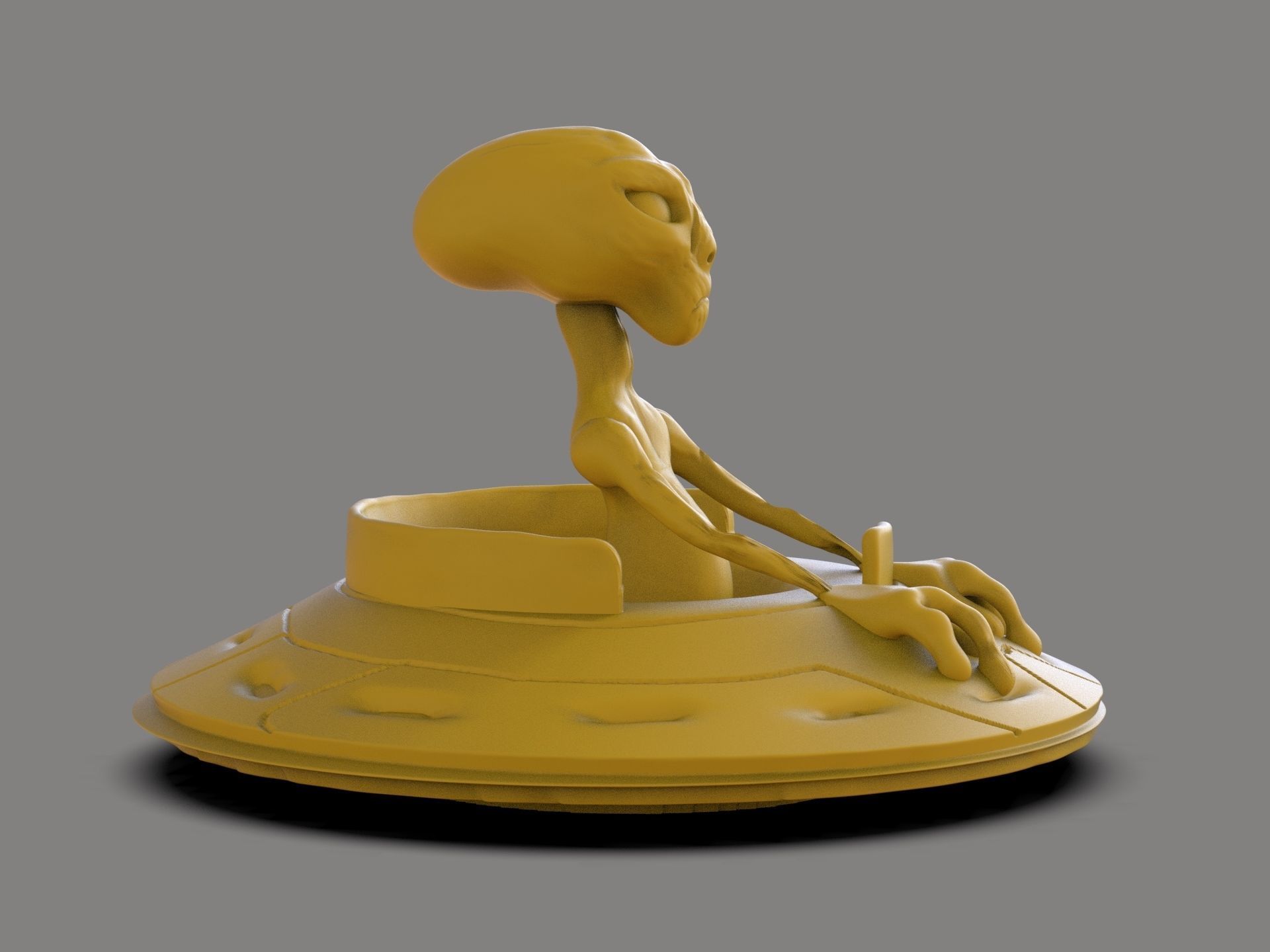 Alien and Ufo Phone holder 3D model 3D printable | CGTrader