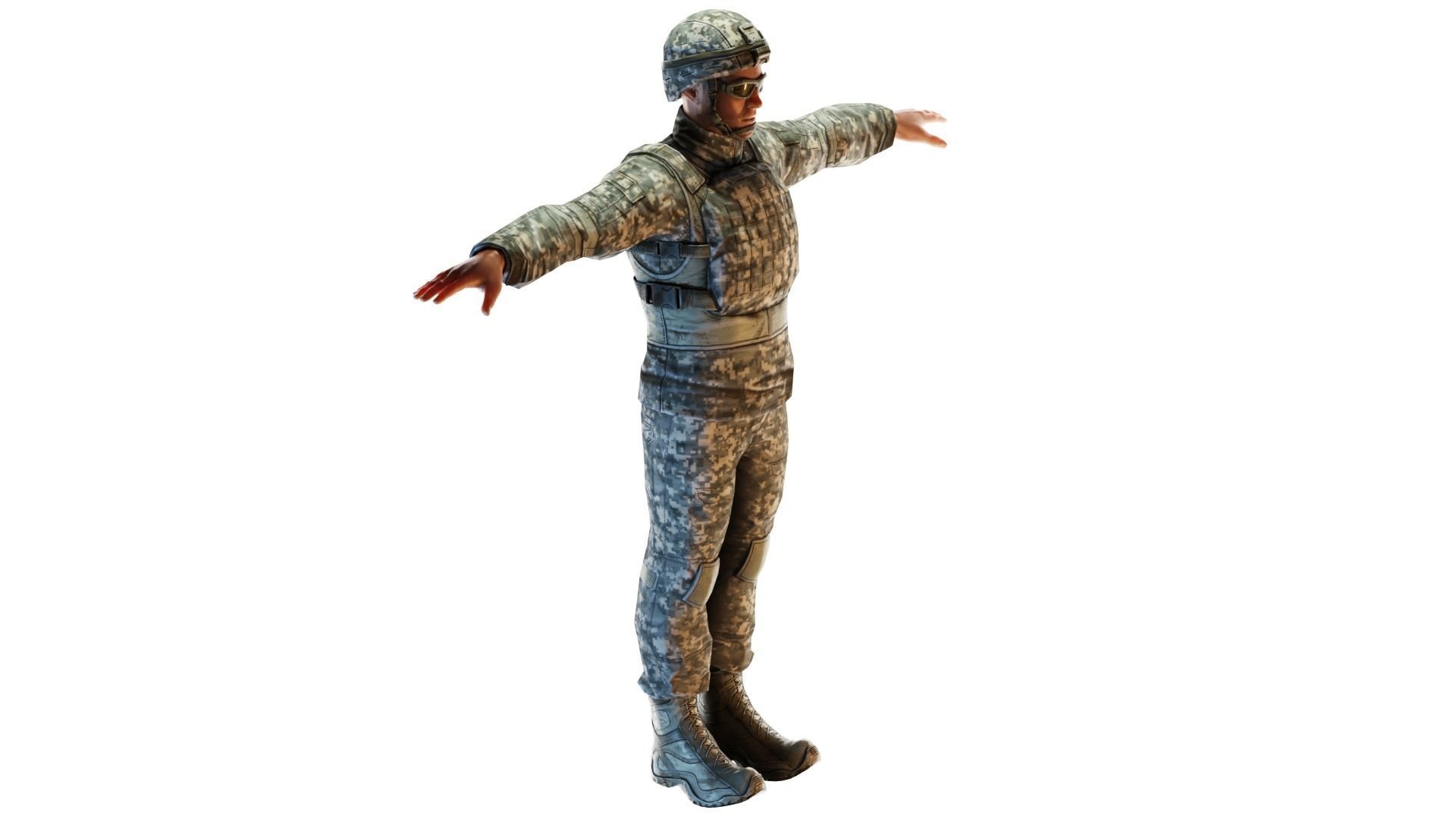 3D model Ready Action Tactical Man 3D Model Download Virtual Warfare VR ...