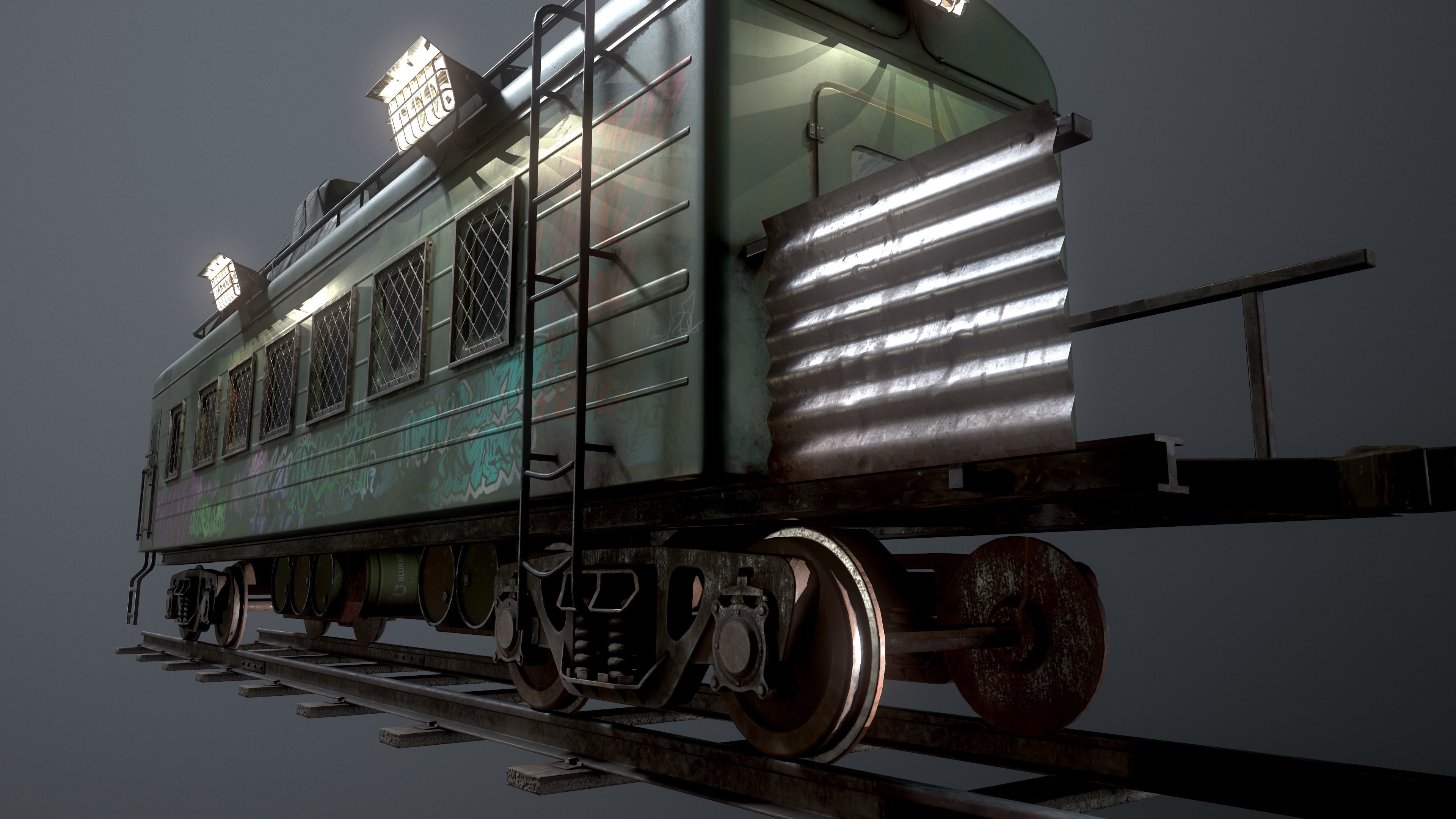 Train carriage free VR / AR / low-poly 3D model | CGTrader