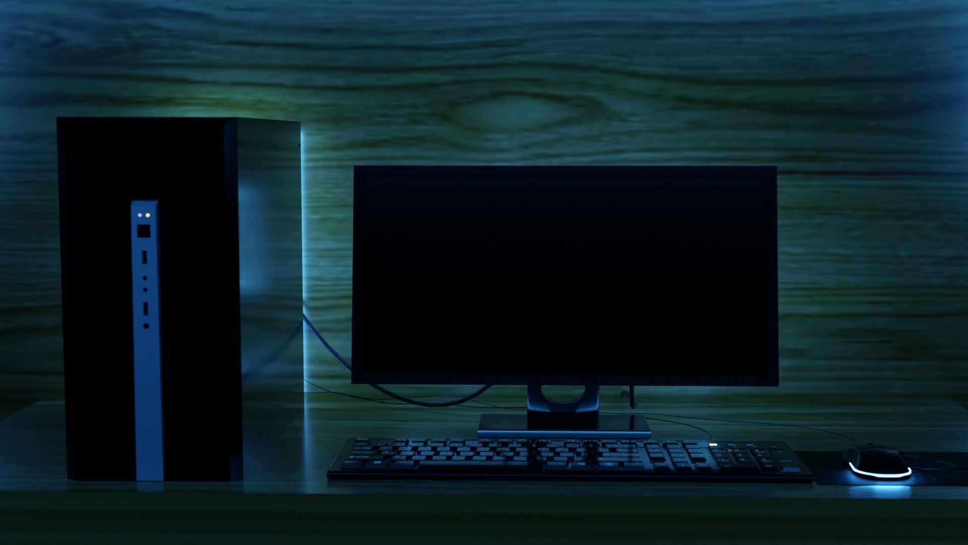 Desktop pc full set 3D model rigged | CGTrader