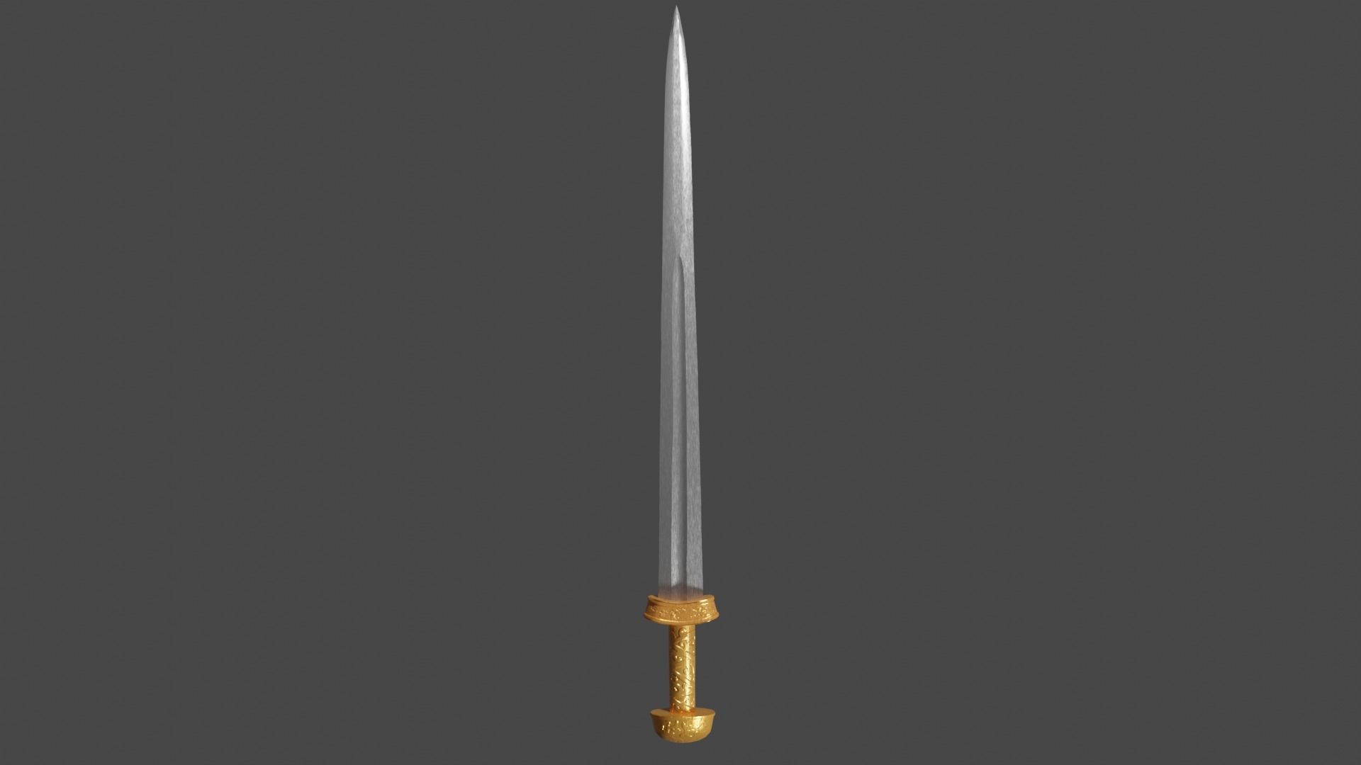 3D model Excalibur sword with Langsax handle VR / AR / low-poly | CGTrader