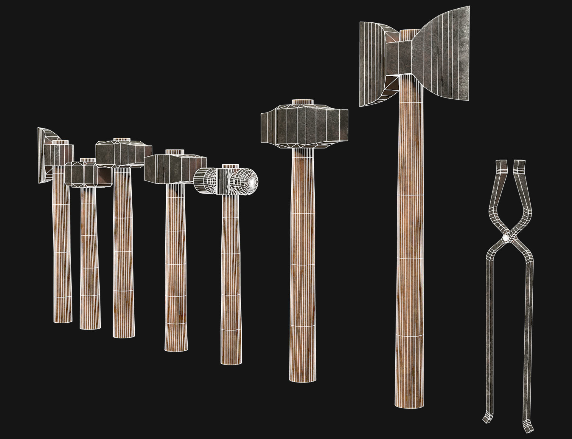 3D model Ironwork Tools VR / AR / low-poly | CGTrader