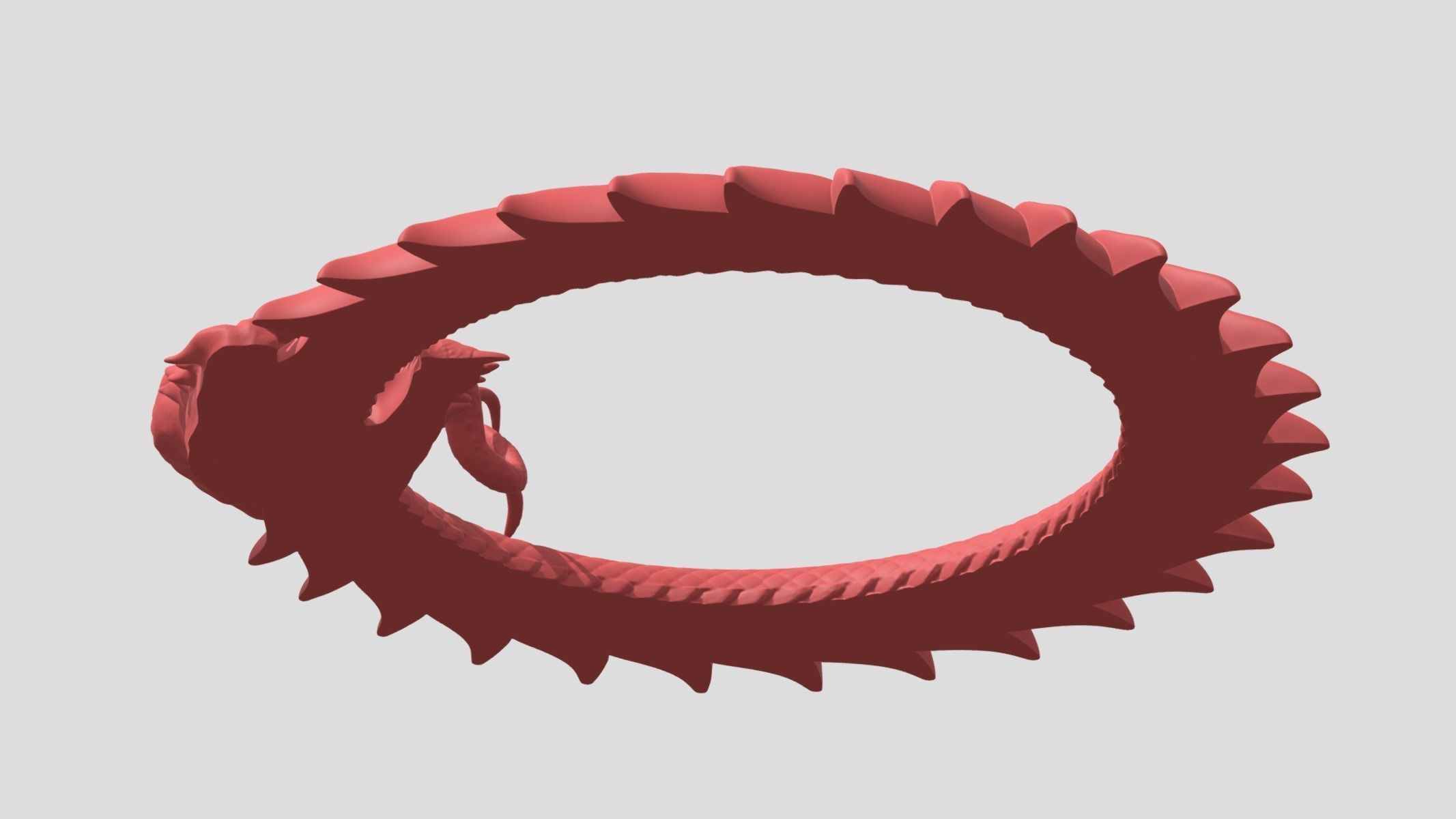 Dragon Eating Its Own Tail 3D model 3D printable | CGTrader